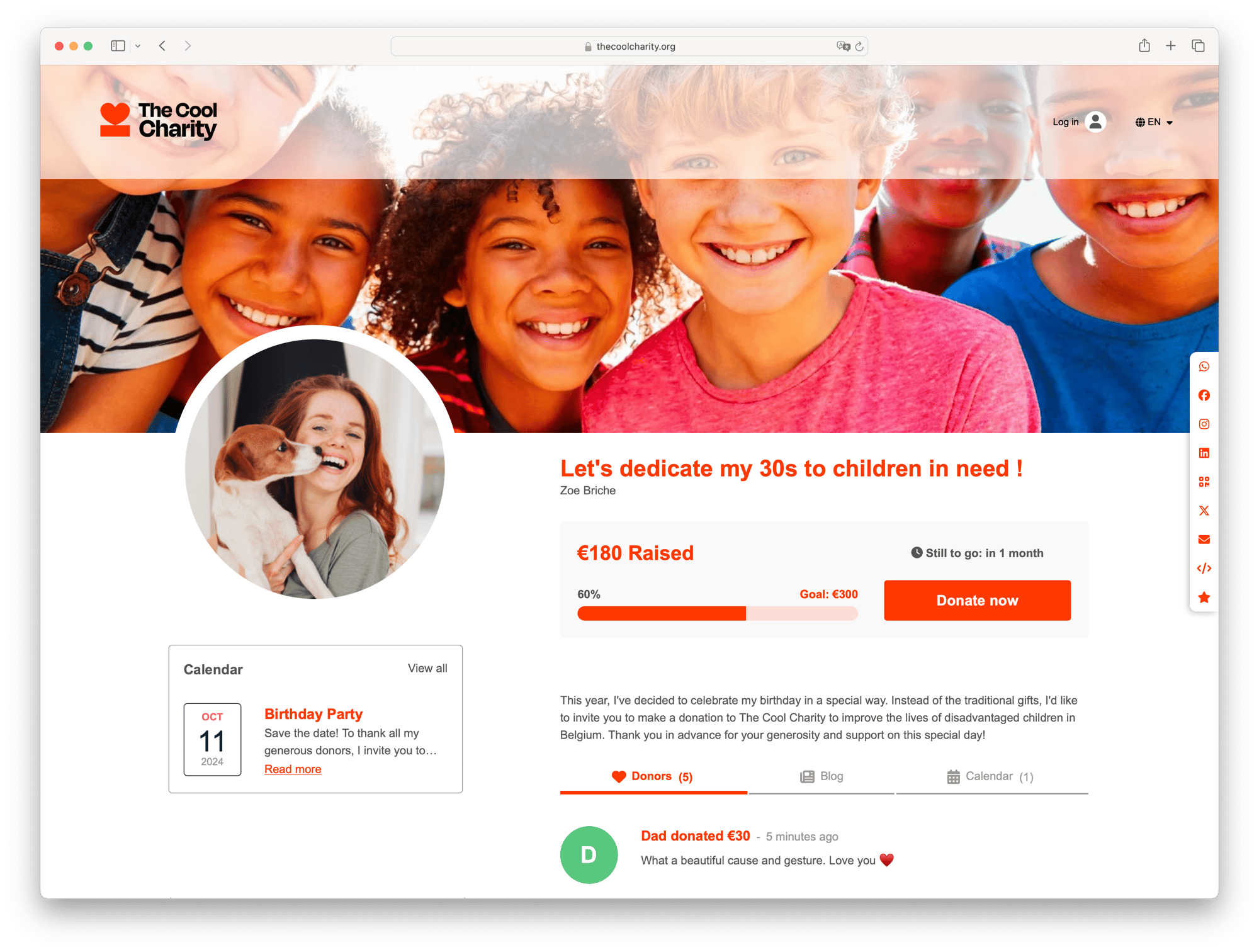 Peer to peer fundraising | iRaiser