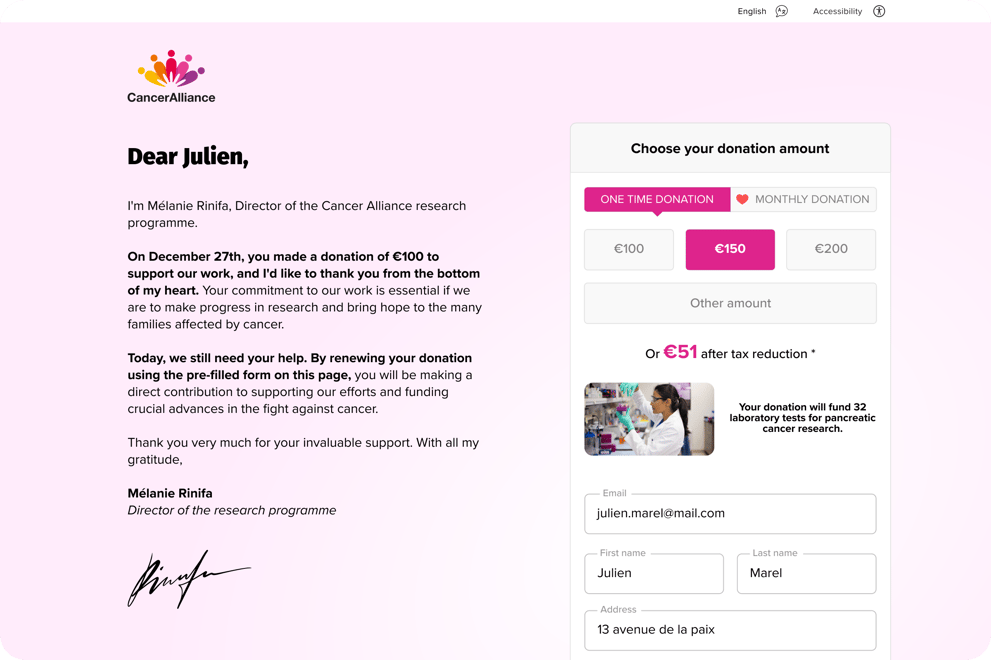 Dedicated Donation Forms | iRaiser